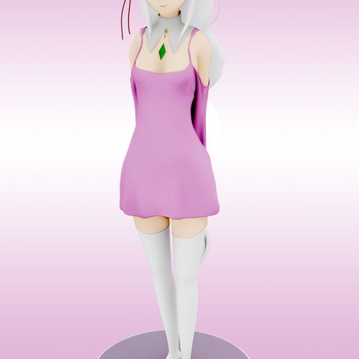 👧 RE ZERO EMILIA ANIME GIRL 3D PRINT・ STL File for ・Cults