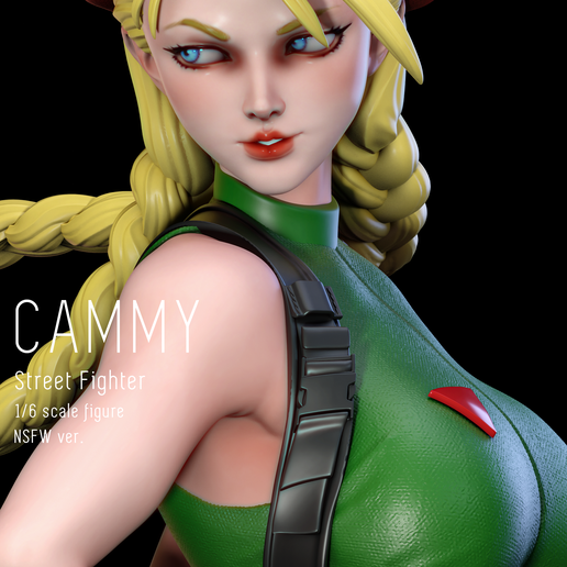 💬 Cammy (Street Fighter) STL ready-to-print w/ nsfw variation・ 3D File for ・Cults