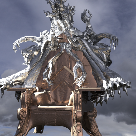 God Hand Throne・ OBJ File for ・Cults