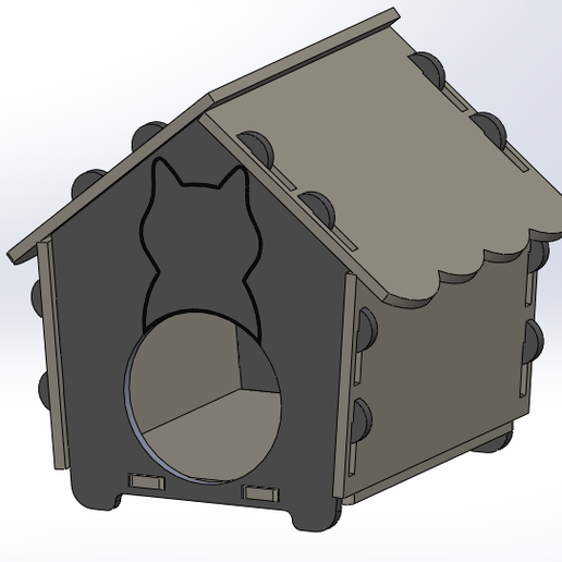 🐱 CAT HOUSE・ GCODE File for 3D printing and CNC machining - Laser ...