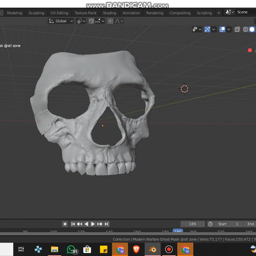 👻 MODERN WARFARE GHOST MASK・ STL File for 3D printing・Cults