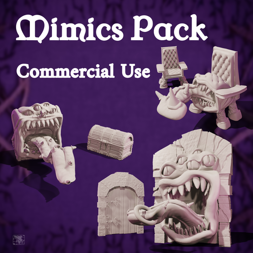 👹 [commercial] THE MIMIC PACK・ STL File for 3D printing・Cults
