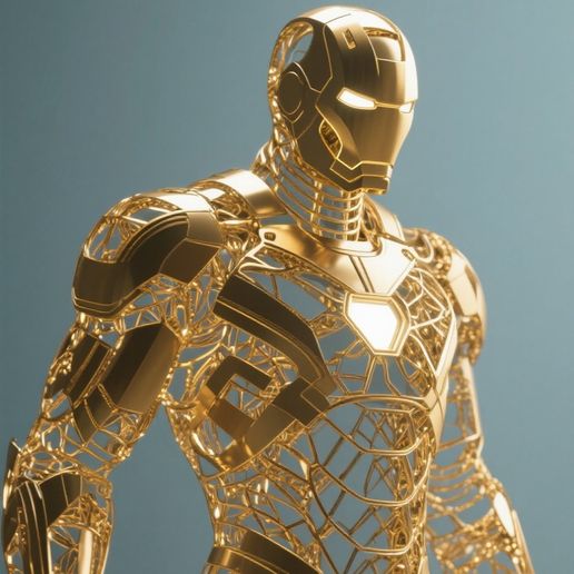 👨 ARC REACTOR - Golden Iron Man Wireframe Sculpture・Free STL File for ...