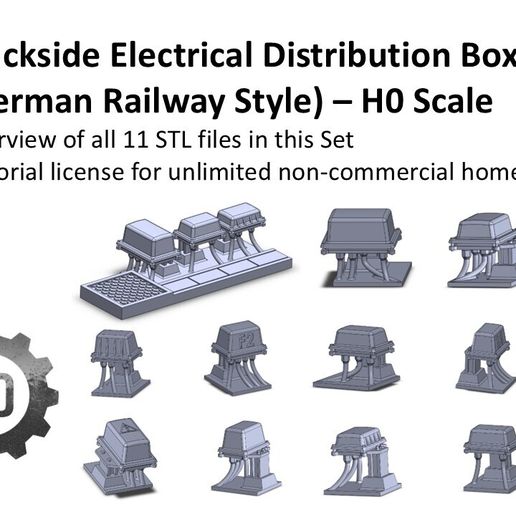 🛤️ H0 Scale - Electrical Distribution Boxes - German Style・ STL File ...