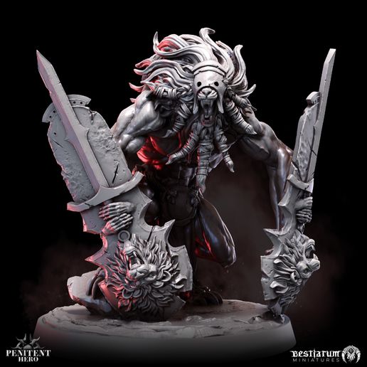 ♟ Leonine Shieldbearer・ 3D File for 3D printing・Cults