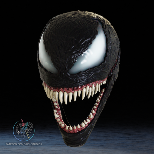 🎬 Venom Movie Mask 3D Printer STL File・ STL File for 3D printing・Cults