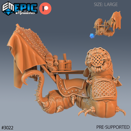 3D file Carrion Worm Set ‧ DnD Miniature ‧ Tabletop Miniatures ‧ Gaming ...