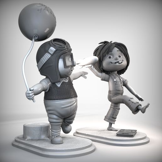 ⬆️ Carl & Ellie / UP Pixar・ STL File for 3D printing・Cults