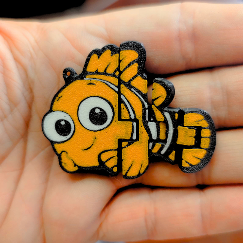 🔑 Nemo articulated multicolor children's key chain・ STL Datei für 3D ...