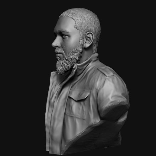 👤 Post Malone Bust・ STL File for 3D printing and CNC machining - Laser ...