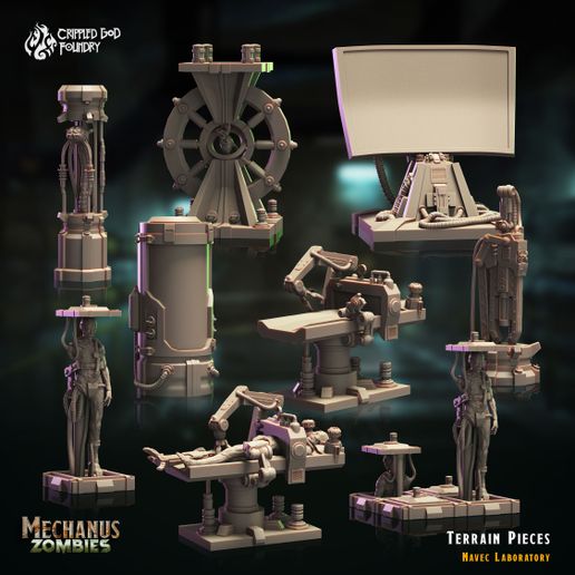 🎲 Mechanus Zombies - August 24 SciFi Bundle・ 3D File for 3D printing・Cults