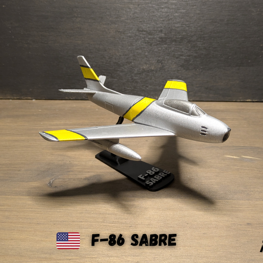 ️ F-86 SABRE jet fighter - scale-model 1/48・ STL File for 3D printing・Cults