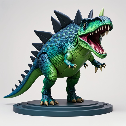 🦖 2731 Gothic Roaring Stegosaurus Dinosaur 3D Model, Halloween, fox ...