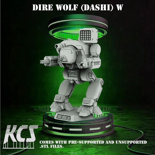 🐺 Battletechnology Dire Wolf (Dashi) W Clan Mech・ 3D File for 3D ...