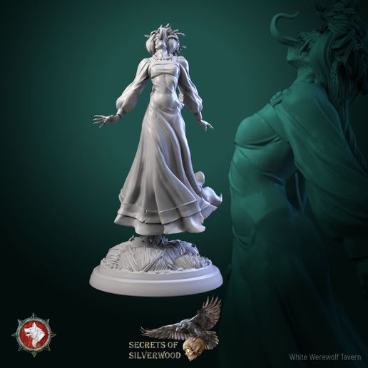 3D file Noonwraith set 6 miniatures 32mm pre-supported + dnd 5e stats ...