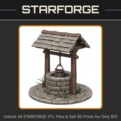 🪣 28mm DND Fantasy Terrain Townsquare Medieval Well with Bucket ...