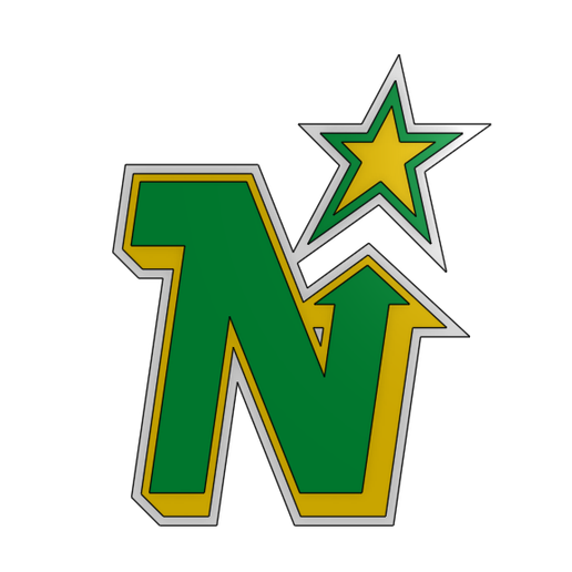 STL file Minnesota North Stars Logo 🌃 (3MF)・3D print object to download ...
