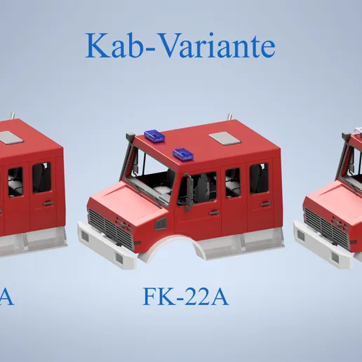 🚚 Fahrerhaus Doppelkabine FK-2 LKW Truck Cabine 1/14・ 3D File for 3D printing・Cults
