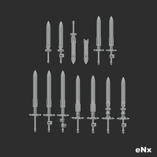 🔫 Fantasy Weapon Pack - Storm Swords - (55 Different Designs)・ 3D File ...