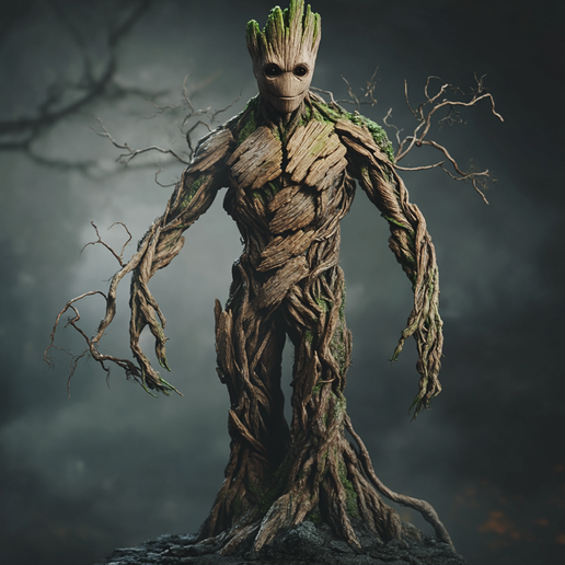 STL file Groot Figurine 3D Model 🗿 ・3D print model to download・Cults