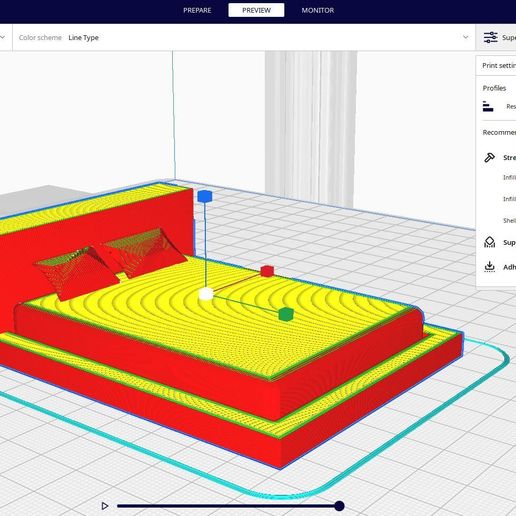 🛏️ bed・ STL File for 3D printing・Cults