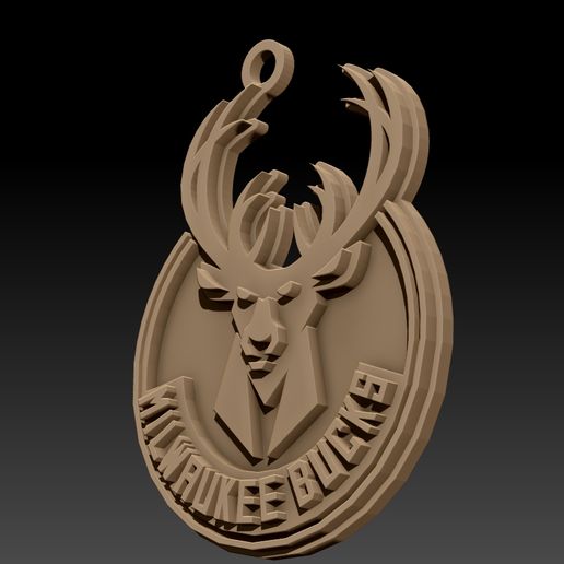 Archivo 3D NBA milwaukee bucks Keychan Badge Printable and Renderable 📛 ...