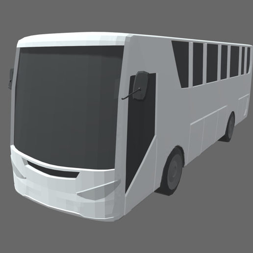 🚌 Low Poly Bus // Design 01・ STL File for ・Cults