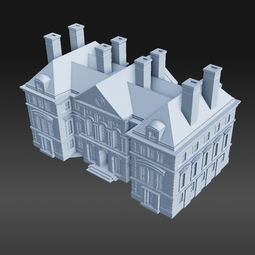 🏰 European Baroque Mansion 3D Model・ STL File for 3D printing・Cults