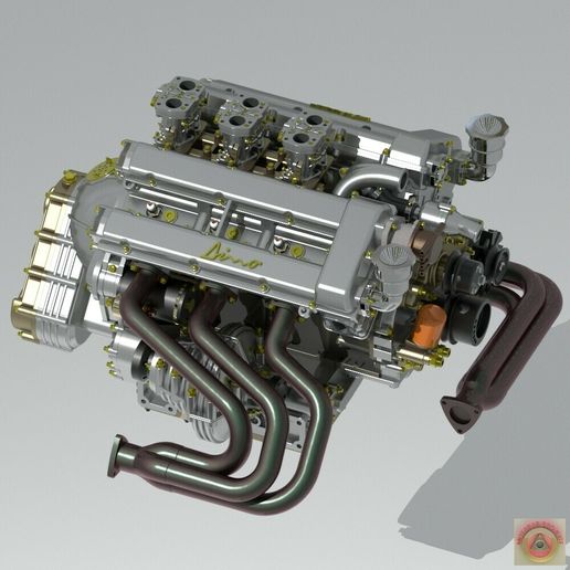 🦖 LANCIA STRATOS - ENGINE and GEARBOX・ STL File for ・Cults