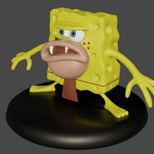 🦸 Spongebob Caveman (Spongegar)・ STL File for ・Cults