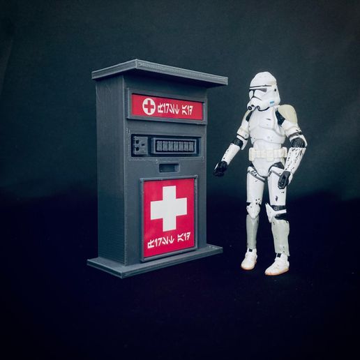 STL file Custom First Aid Box #2 for 3.75" (1:18) Figure Diorama ...