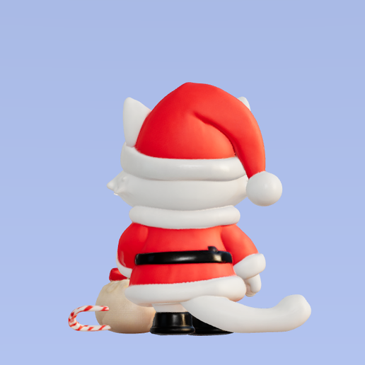STL file Santa Cat 🎅 ・Model to download and 3D print・Cults