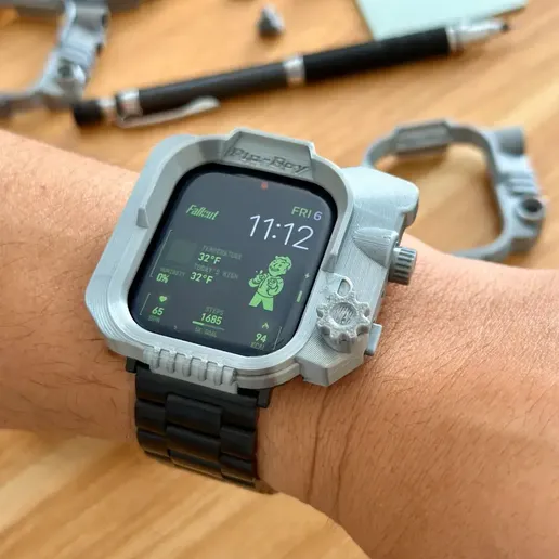 🍎 Pip-Boy v3 Apple Watch・Free 3D File for 3D printing・Cults