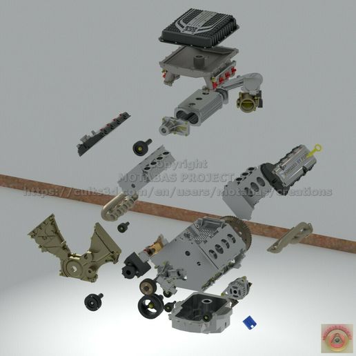 🚙 FORD BOSS 335 (Miami V8) - ENGINE・ STL File for 3D printing・Cults