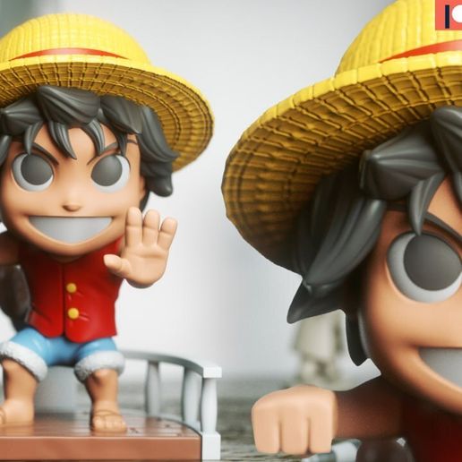 🦸 Luffy Pop multi parts・Archivo 3D para Impresión 3D・Cults