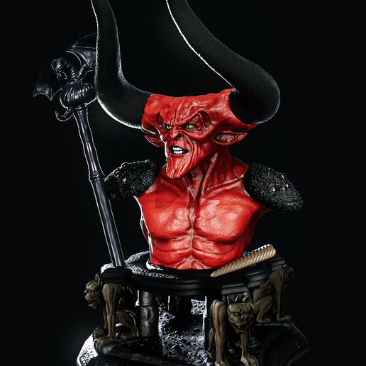 👤 Lord of Darkness Bust Legend 1985・ STL File for 3D printing・Cults