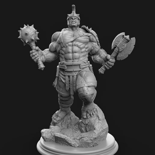 STL file gladiator hulk fan art 🎨 ・3D printable design to download・Cults