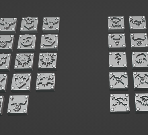 🎲 Ork clan symbols/glyphs・ STL File for ・Cults