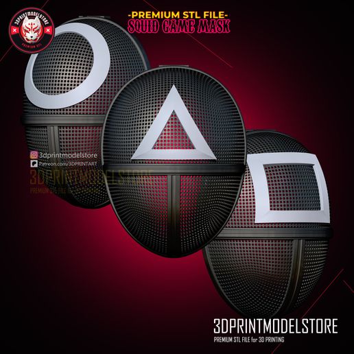 🦑 Squid Game Soldier Mask - Squidgame Cosplay Props・ 3D File for 3D ...