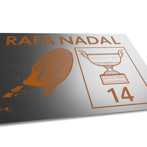 🚩 RAFA NADAL TRIBUTE PLAQUE - ROLAND GARROS・ 3D File for 3D printing ...