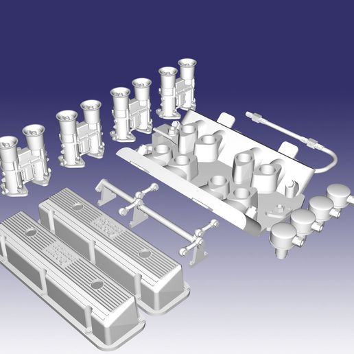 👽 1/12 GT40 Meng engine upgrade kit・ STL File for 3D printing・Cults