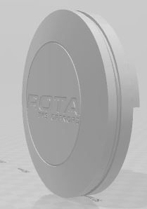 🧢 Rota press type Center Cap・ STL File for ・Cults