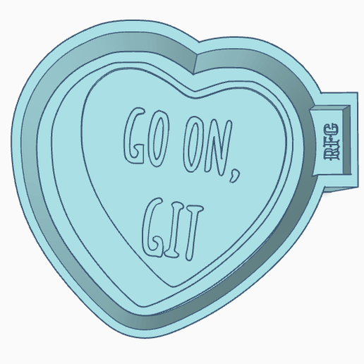 STL file Go on, Git! Conversation Heart Freshie housing 💜 ・3D printable ...