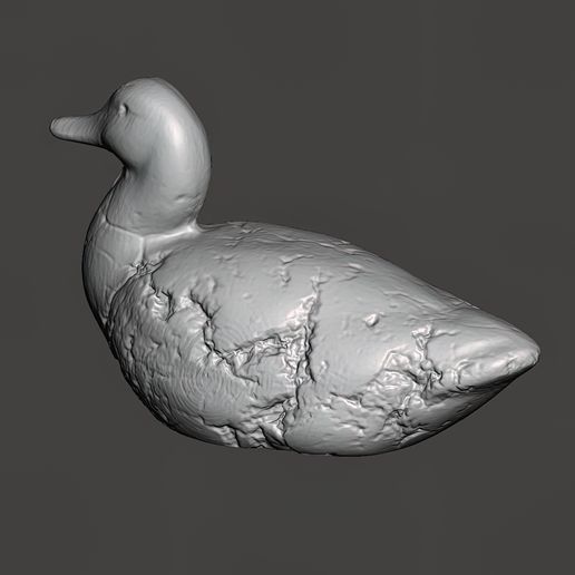 🦆 Stone Duck Figurine・Free 3D File for 3D printing・Cults