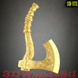 STL file Golden bladed Viking axe stl,3D stl model relief wall decor ...