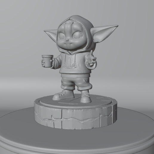 STL file Urban Baby Yoda - The Mandalorian's Adorable Sidekick in the ...