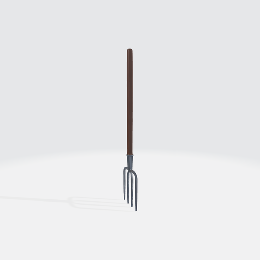 🛠️ Professional Garden Fork 3D Model - Realistic Gardening Tool Asset ...