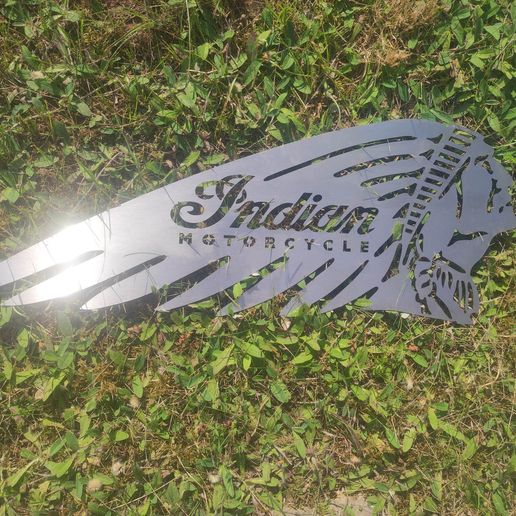 🏍️ Indian motorcycle plate・ STL File for ・Cults