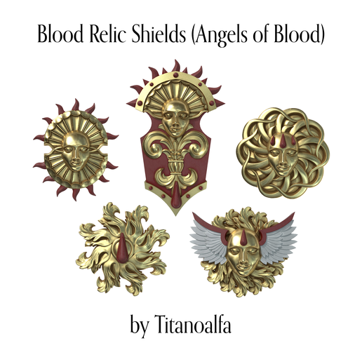 🩸 Angels of Blood Shields・ STL File for 3D printing・Cults