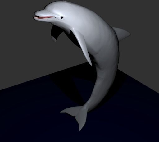 🐬 Dolphin - curved, upright・Free STL File for ・Cults